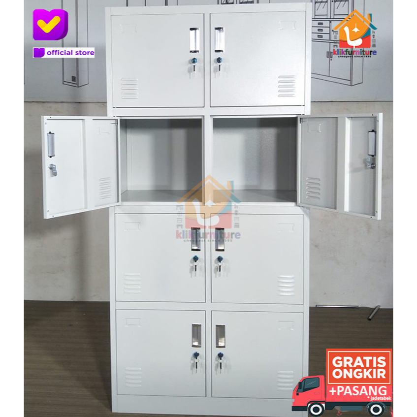 Jual Lemari Loker Besi / Locker Besi 8 Pintu LK8 | Shopee Indonesia