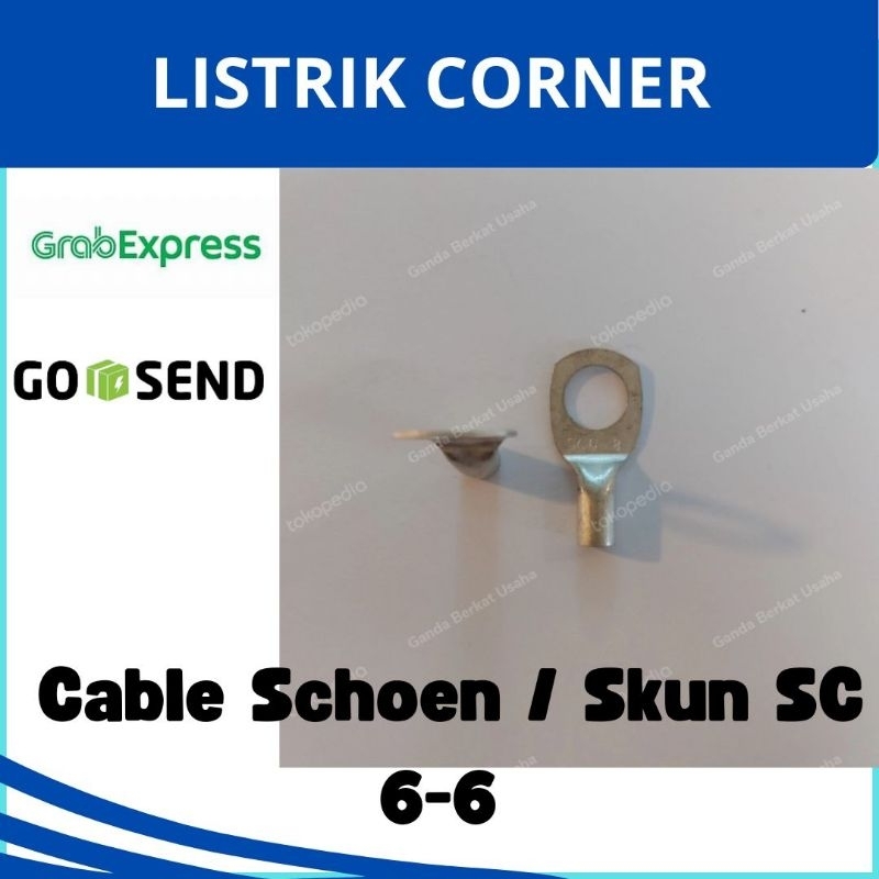 Jual Kabel Skun SC / Skun Kabel SC 6-6 / Cable Lug /Cable Schoen 6-6mm | Shopee Indonesia