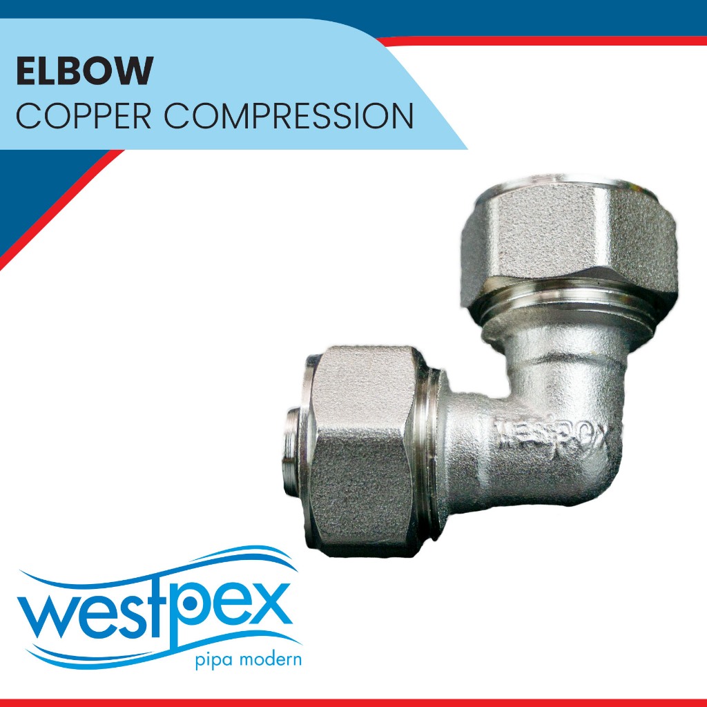 Jual Fitting Pipa Westpex R Copper Kompresi Compression Elbow L40 | Shopee Indonesia