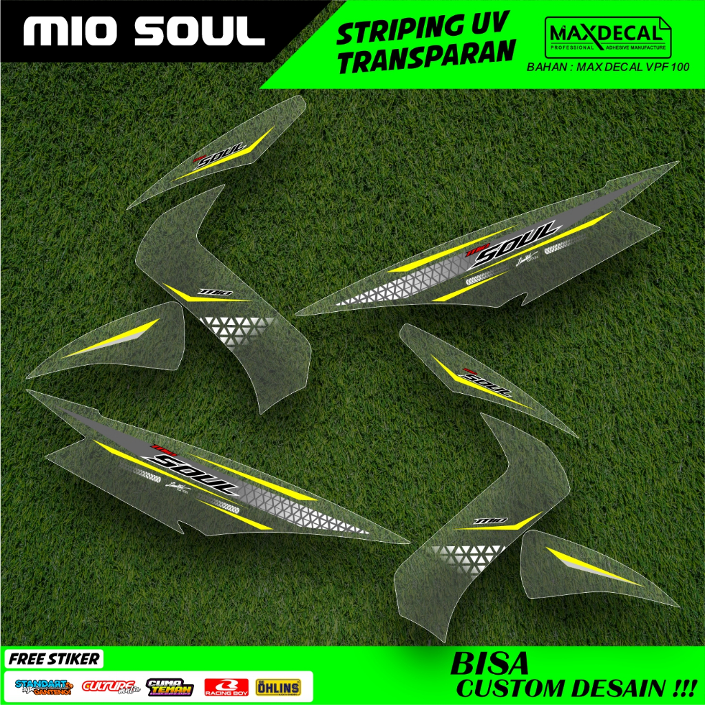 Jual STRIPING TRANSPARAN MIO SOUL FACELIFT LIS STIKER UV ALL NEW MIO ...