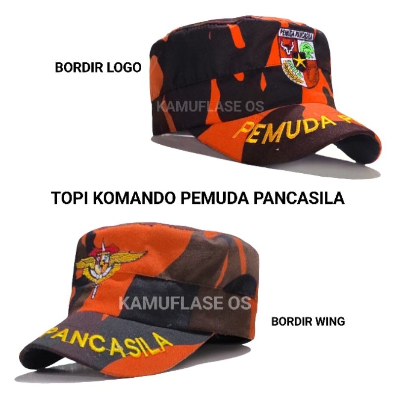 Jual TOPI PP Topi loreng Pemuda Pancasila Model KOMANDO BORDIR | Shopee ...