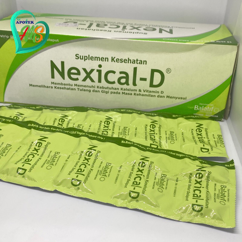 Jual NEXICAL D | Kalsium, Magnesium & Vitamin D3| Per Strip isi 10 ...