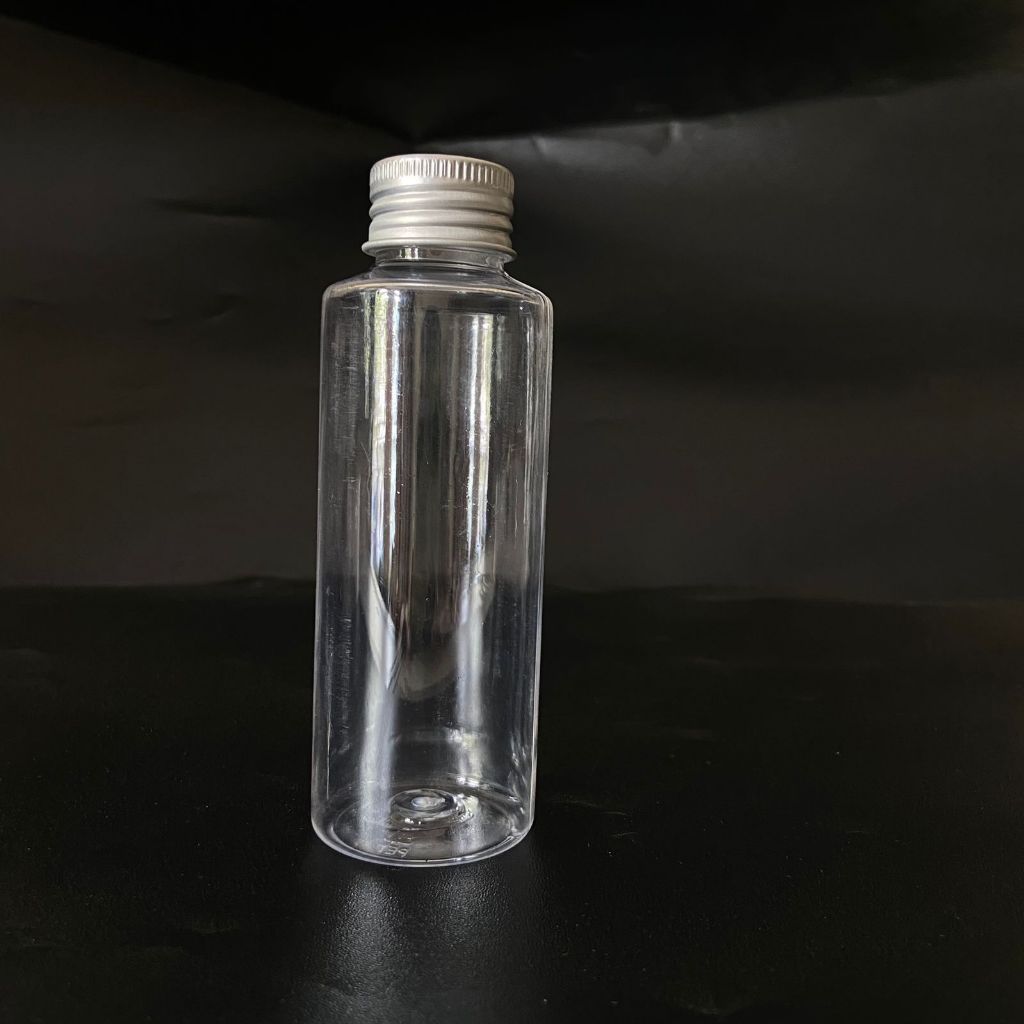 Jual Botol Plastik 100ml RF Bening Tutup Ulir Aluminium / Botol Ulir 100ml RF Clear | Shopee ...