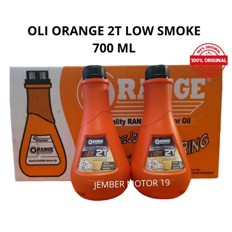 Jual OLI MOTOR ORANGE 2T 700 ML (LOW SMOKE) | Shopee Indonesia