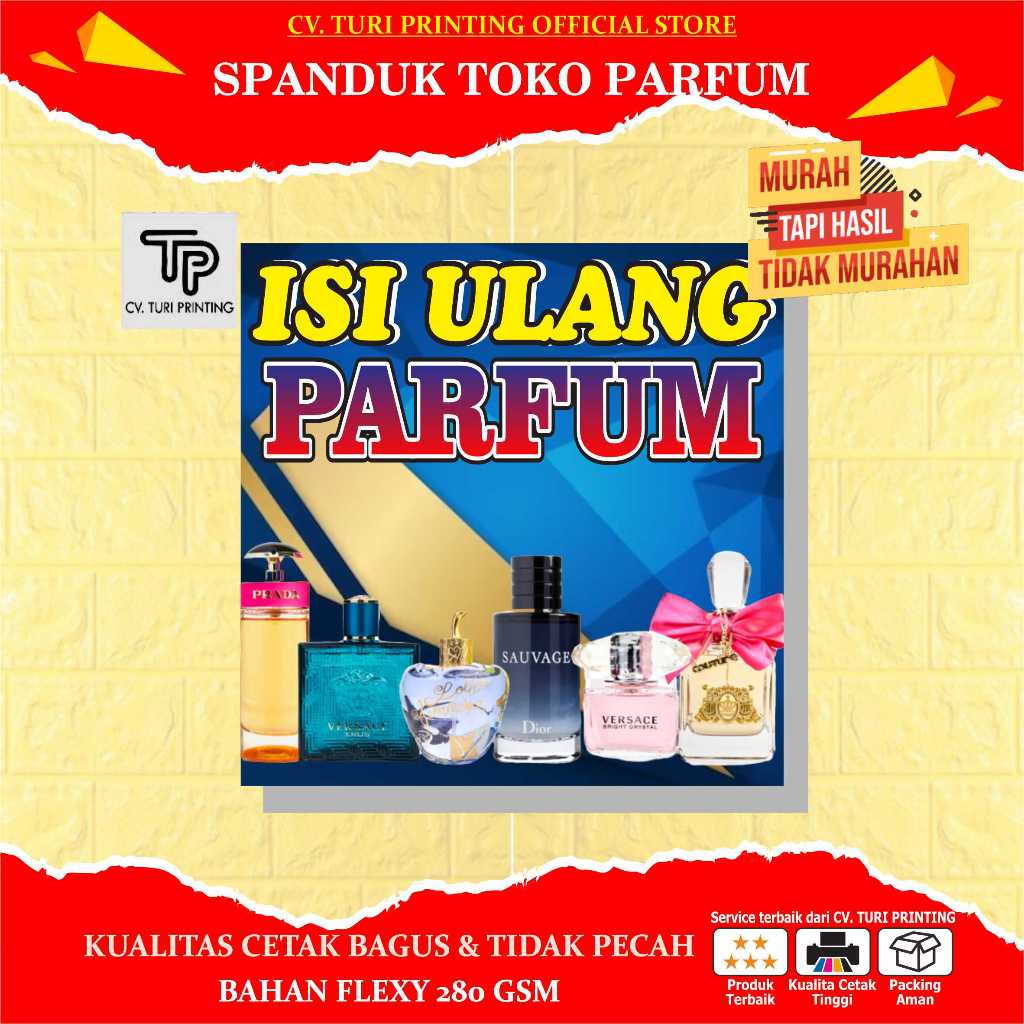 Jual Spanduk Toko Parfum, Jual Parfum Uk. 60 x 60 cm | Shopee Indonesia
