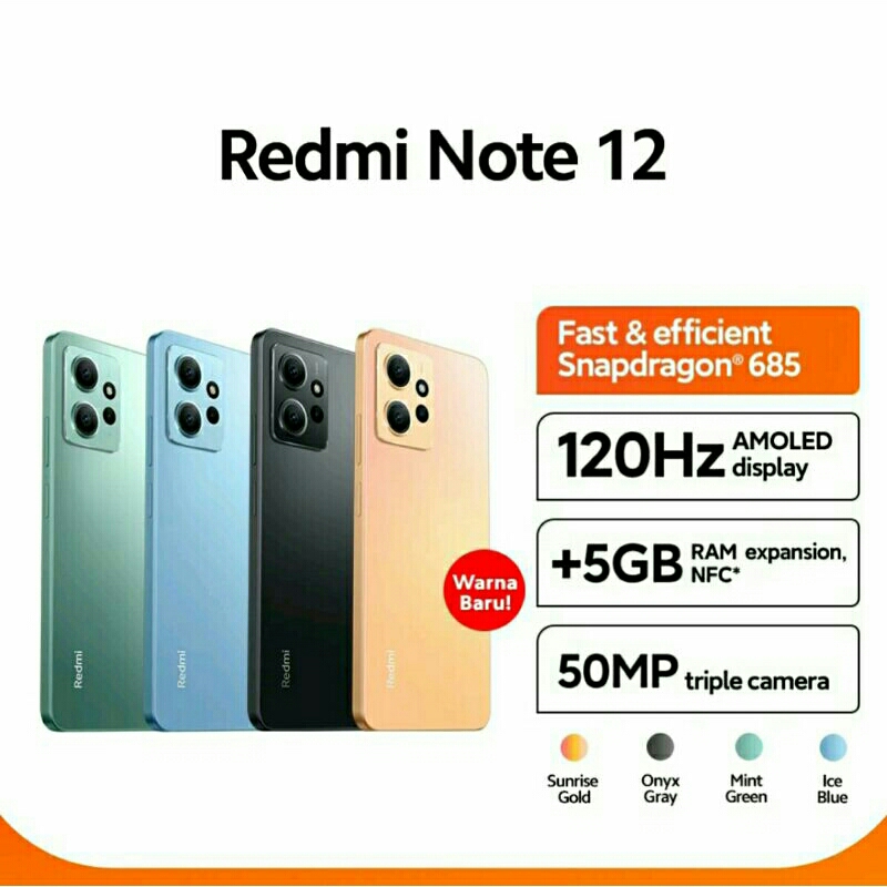 Jual Xiaomi Redmi Note 12 RAM 4/128GB Garansi Resmi | Shopee Indonesia