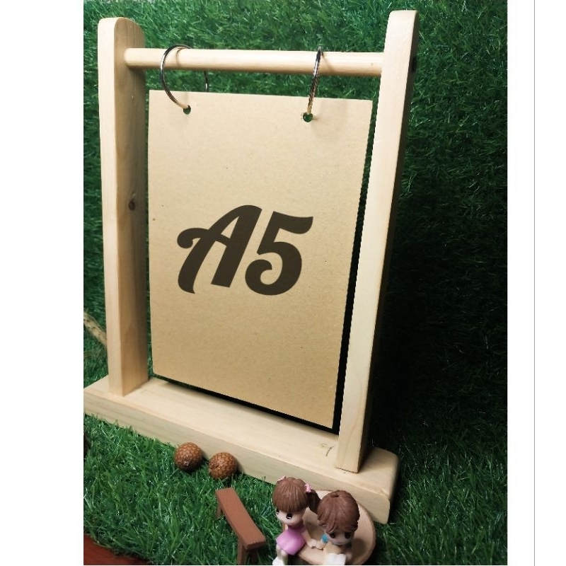 Jual stand menu kayu restoran A5|tempat nomor meja cafe & restoran ...