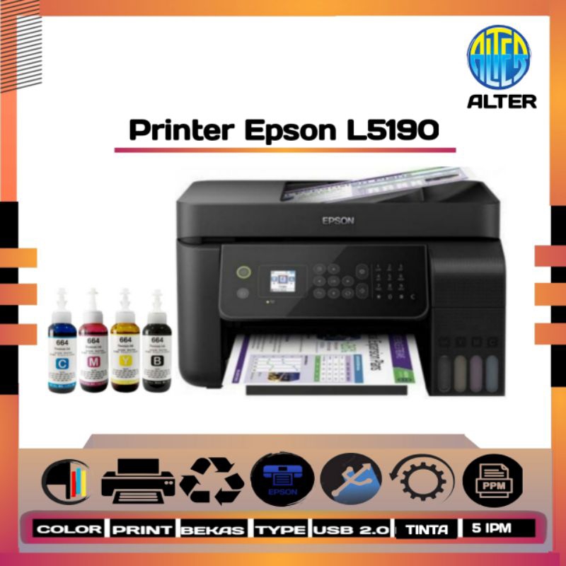 Jual Epson L5190 Bekas Normal Multifungsi | Shopee Indonesia