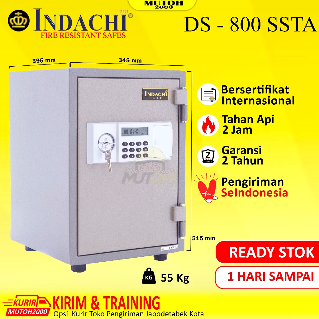 Jual brankas brangkas digital Indachi DS-800 SSTA Tahan Api Anti Maling ...