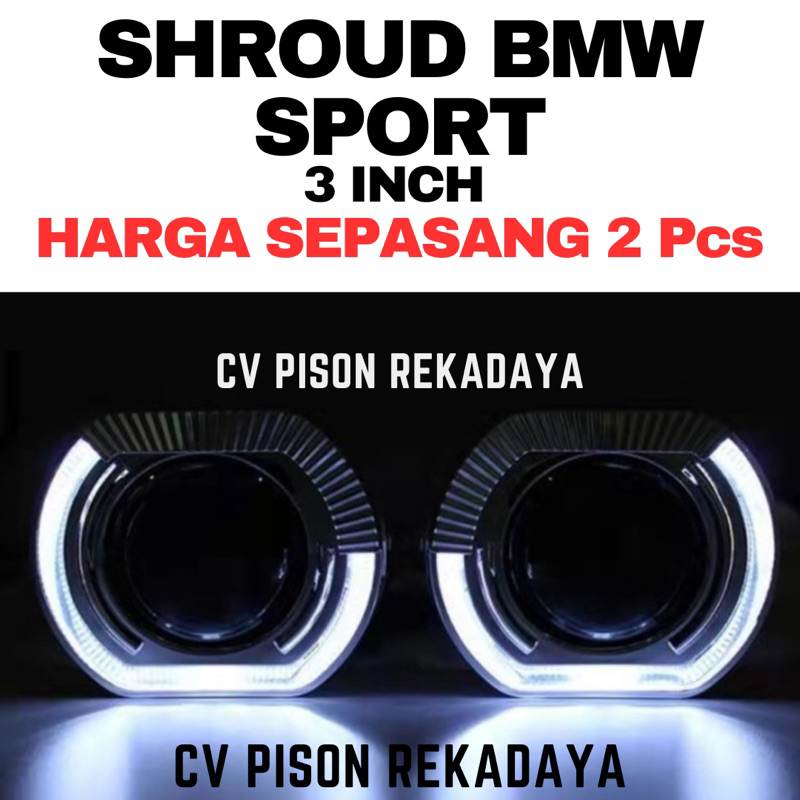 Jual Shroud Projector Biled BMW SPORT Angel Eye Ring BMW Projie 3 inch ...