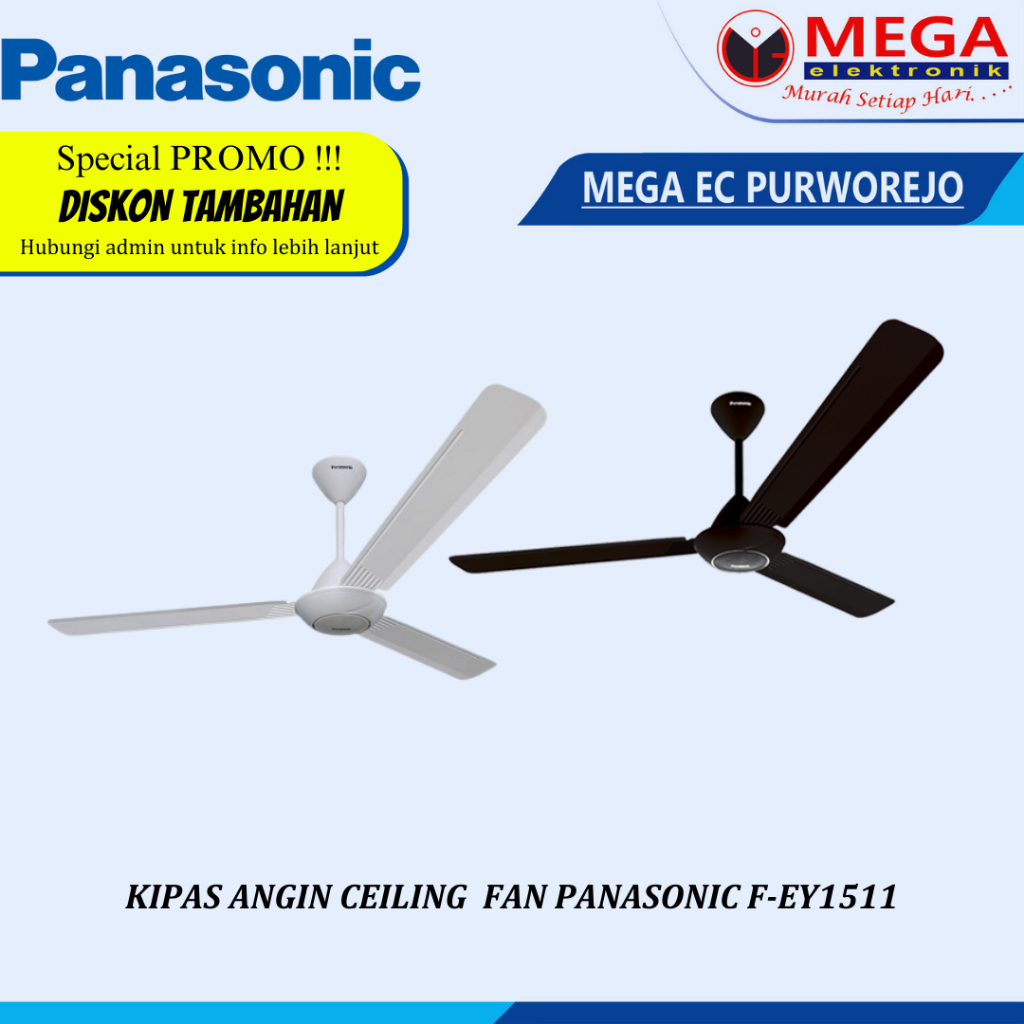 Jual KIPAS ANGIN CEILING FAN PANASONIC F-EY1511 | Shopee Indonesia