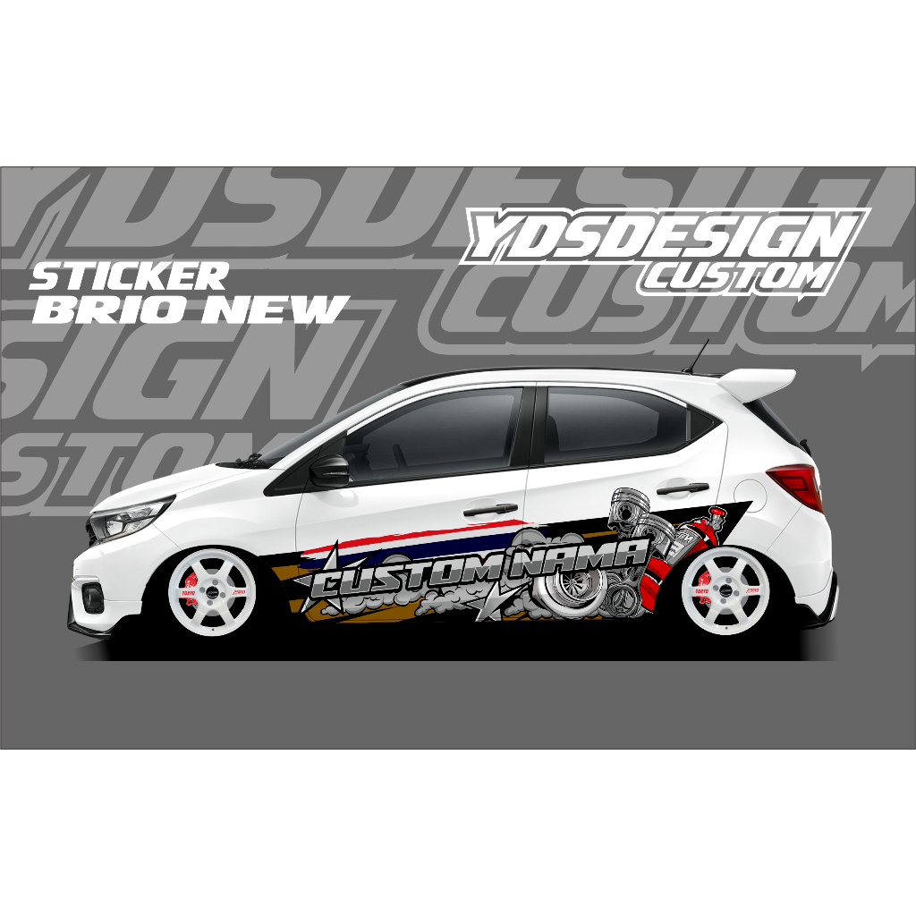 Jual STICKER LIVERY NEW BRIO,YARIS, JAZZ / STIKER MOBIL KEREN / STIKER ...