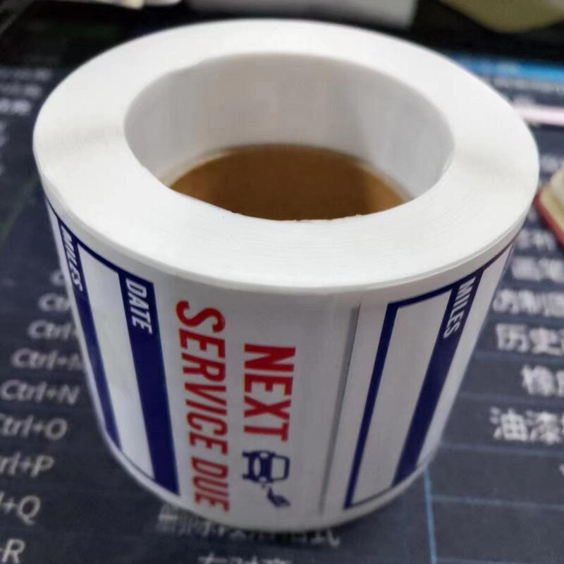 Jual Kartu Stiker Ganti Oli Mobil/stiker label service Mobil/Sticker ...