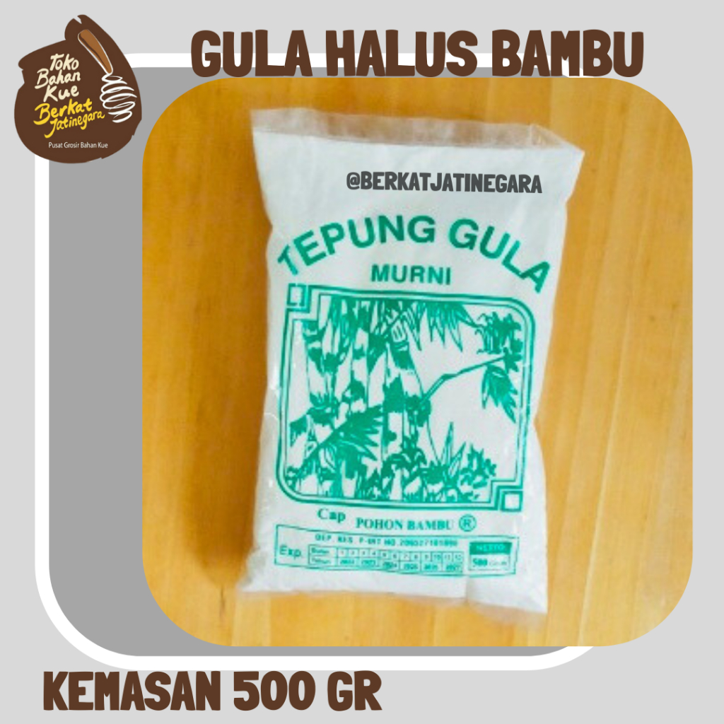 Jual GULA HALUS BAMBU 500 GR / TEPUNG GULA / CTN ( 20 PCS ) | Shopee ...