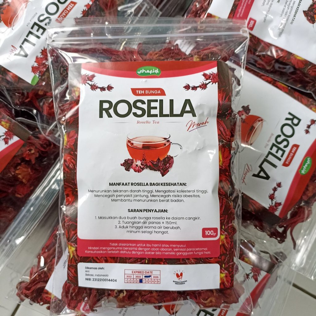 Jual Teh Seduh Bunga Rosella Merah 100 gr Berkualitas / Teh Bunga ...
