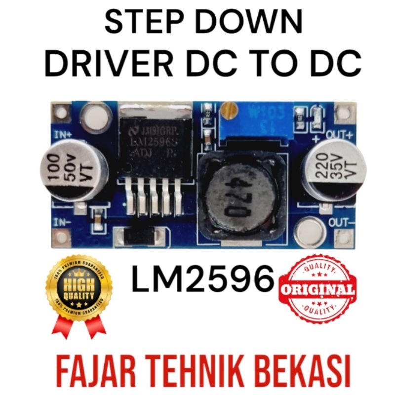 Jual MODUL STEPDOWN DC TO DC LM2596 3A ADJUSTABLE 40V TO 3V POWER ...