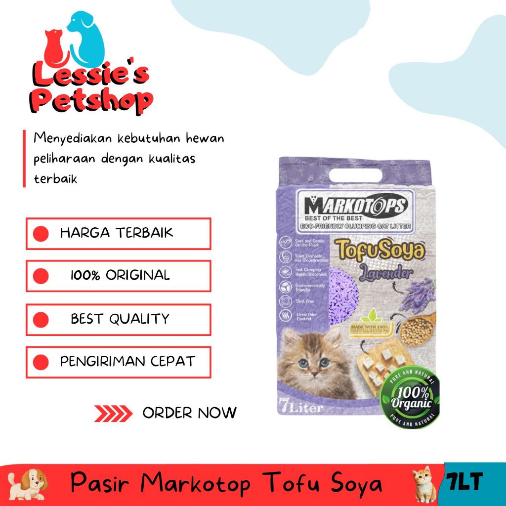 Jual MARKOTOPS TofuSoya Cat Litter Pasir Kucing Tofu Soya Markotop ...