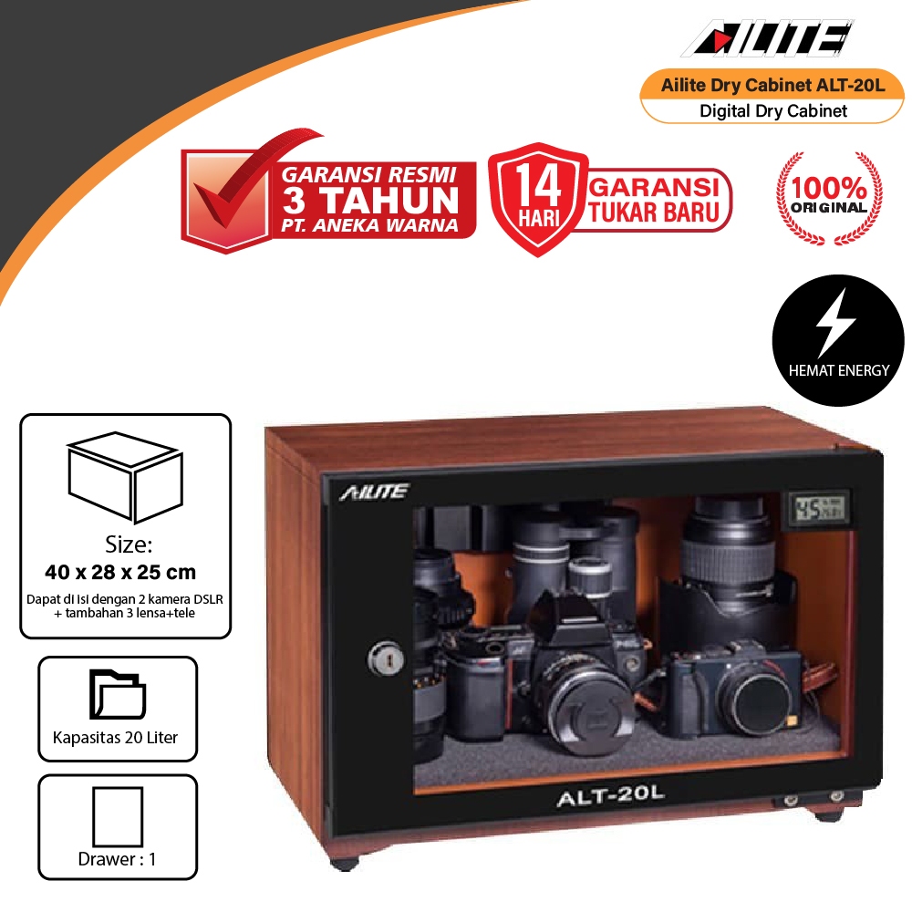 Jual Ailite Dry Cabinet ALT-20 OR 20 - Dry Box ALT 20L - Anti Jamur ...