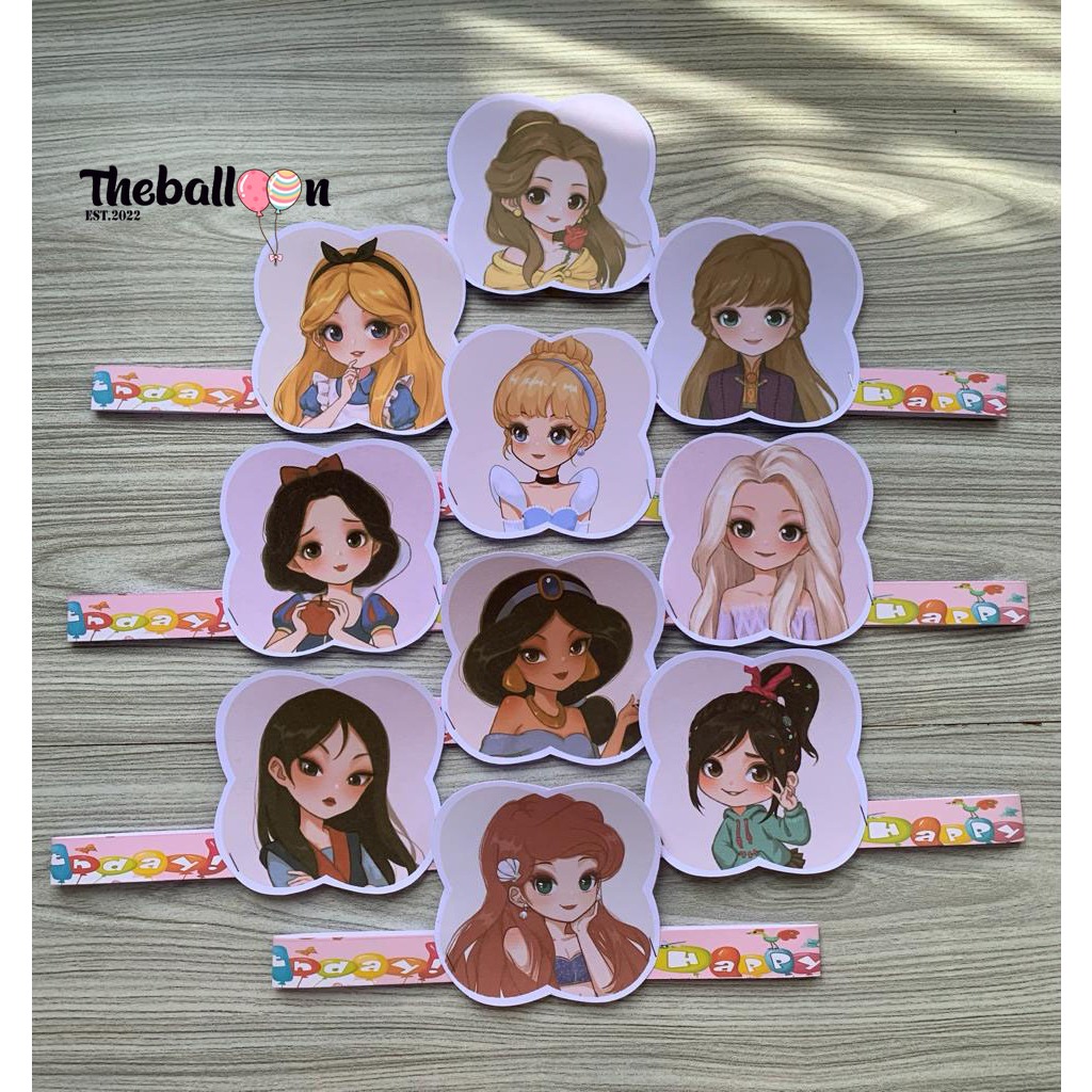 Jual Topi Ultah Karakter Princess Disney ( isi 10pcs ) | Shopee Indonesia
