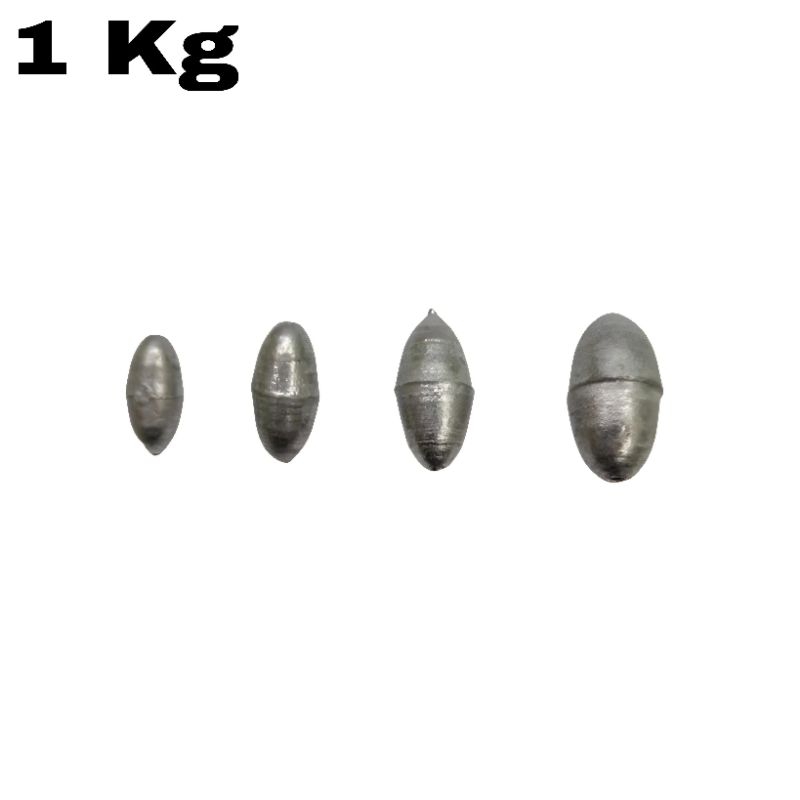 Jual Paket 1000 Gram | 1 Kg Timah pemberat pancing ikan tipe melinjo ...