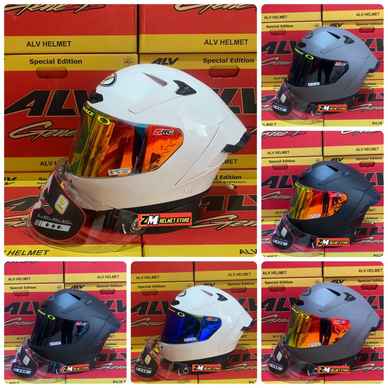 Jual Helm ALV GENESIS Solid Full face Paket Ganteng kekinian SNI ...