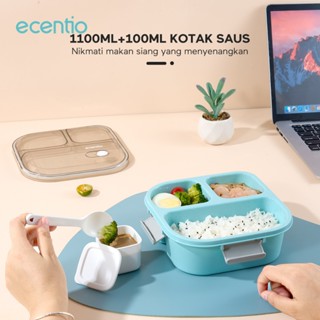 Jual ecentio Kotak Makan 3 Grid lunch box/disegel Kotak/Anti bocor ...