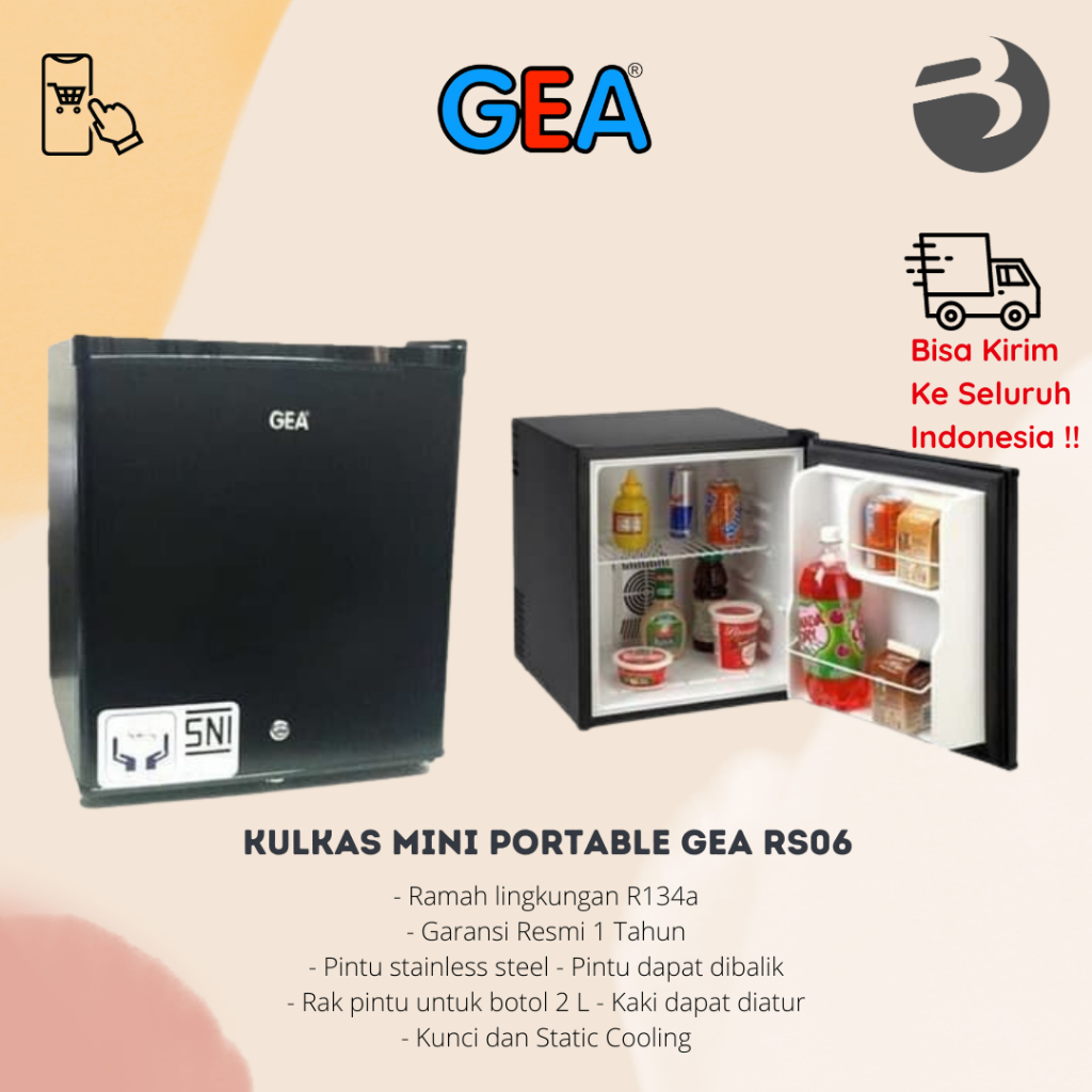 Jual KULKAS MINI PORTABLE GEA RS06 | Shopee Indonesia