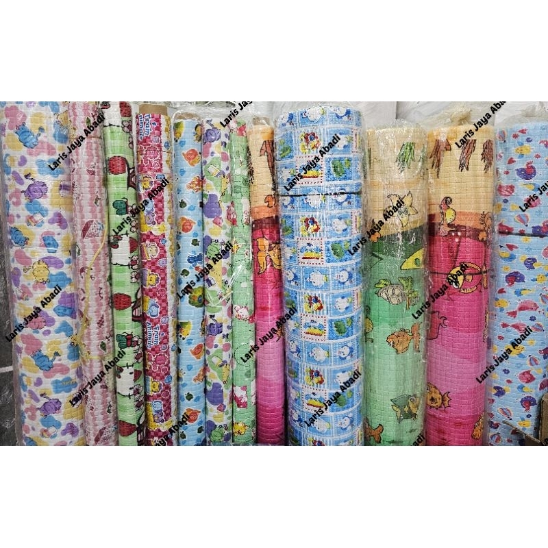 Jual Perlak Bayi Gambar Emboss meteran / Alas Ompol Kasur / Baby Sheet ...