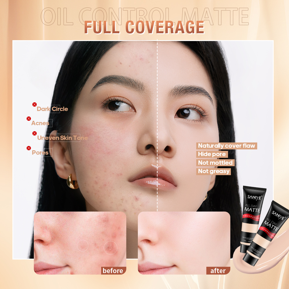 Jual SANIYE Foundation Cair Matte Poreless Liquid Foundation Dengan ...