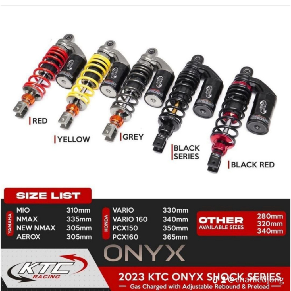 Jual SHOCKBREAKER KTC ONYX RACING SHOCK BELAKANG NMAX OLD NEW PCX 150 ...