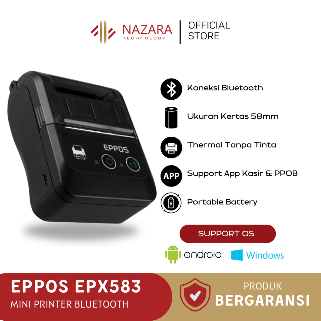 Jual Mobile Mini Printer Bluetooth 58mm EPPOS EPX583 V2 | Shopee Indonesia
