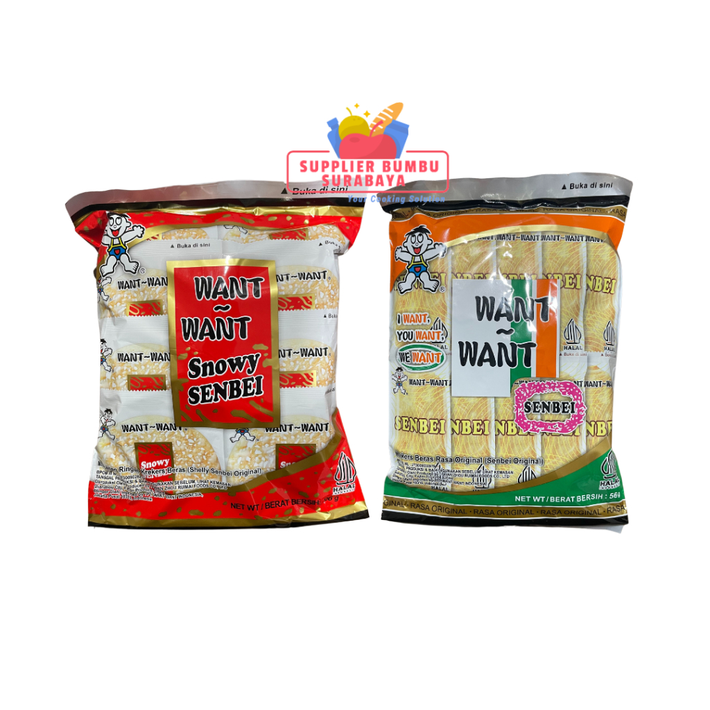 Jual Want Want Senbei Snowy Rice Crackers Snack | Shopee Indonesia