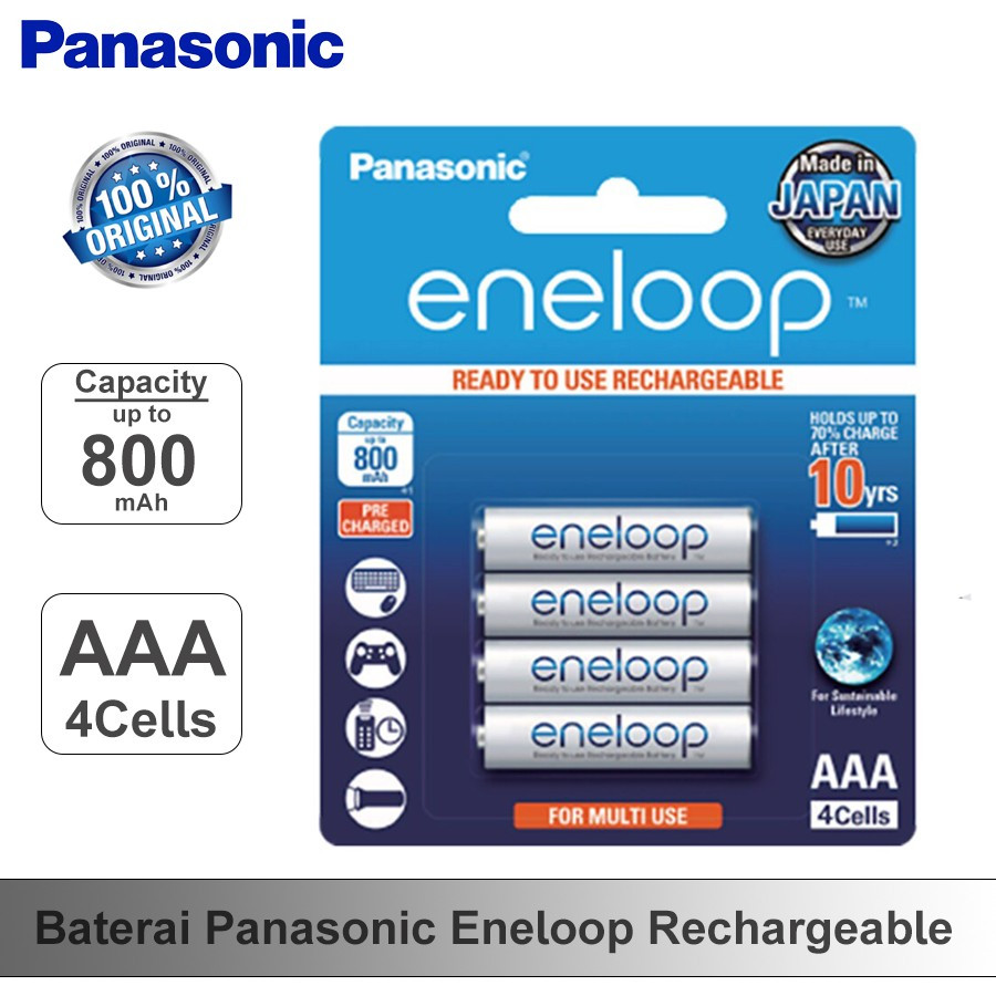Jual Baterai Eneloop Panasonic AAA A3 800 mAh | Shopee Indonesia
