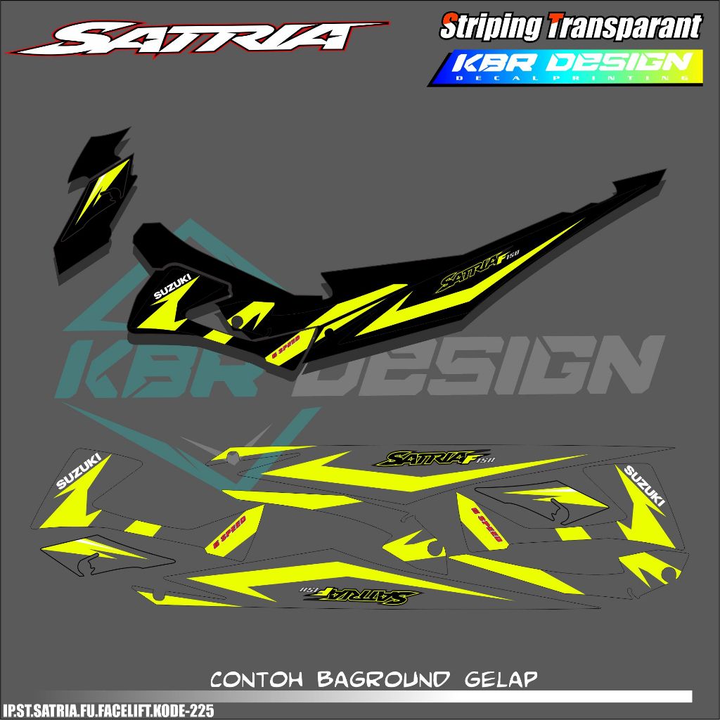 Jual SATRIA FU FACELIFT TIPE S (COD) STIKER STRIPING MOTOR SUZUKI ...