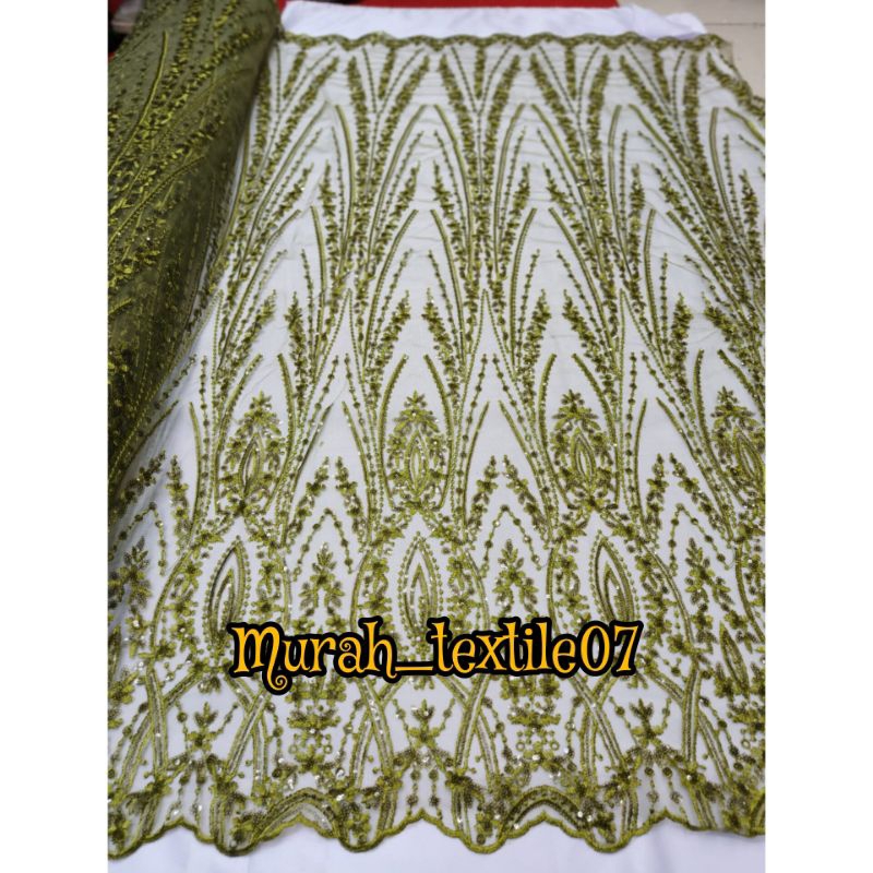 Jual Kain Tile Payet Spangkle/Sequin/Bahan kebaya Harga per 0,5m ...