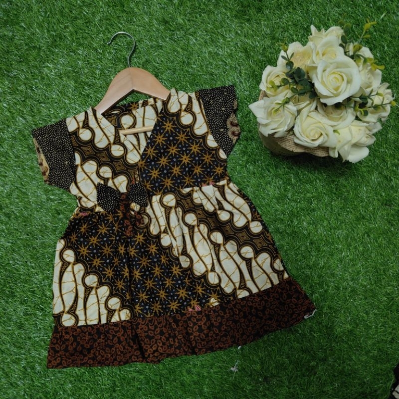 Jual Baju batik anak/ kimono anak / dress batik anak 1-3 Tahun | Shopee ...