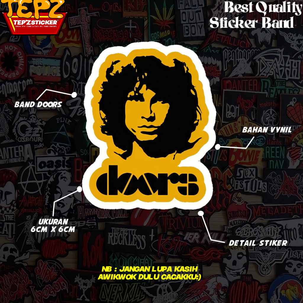 Jual STIKER STICKERS (BAND DOORS) STIKER BAND|STICKER METAL|STIKER ...