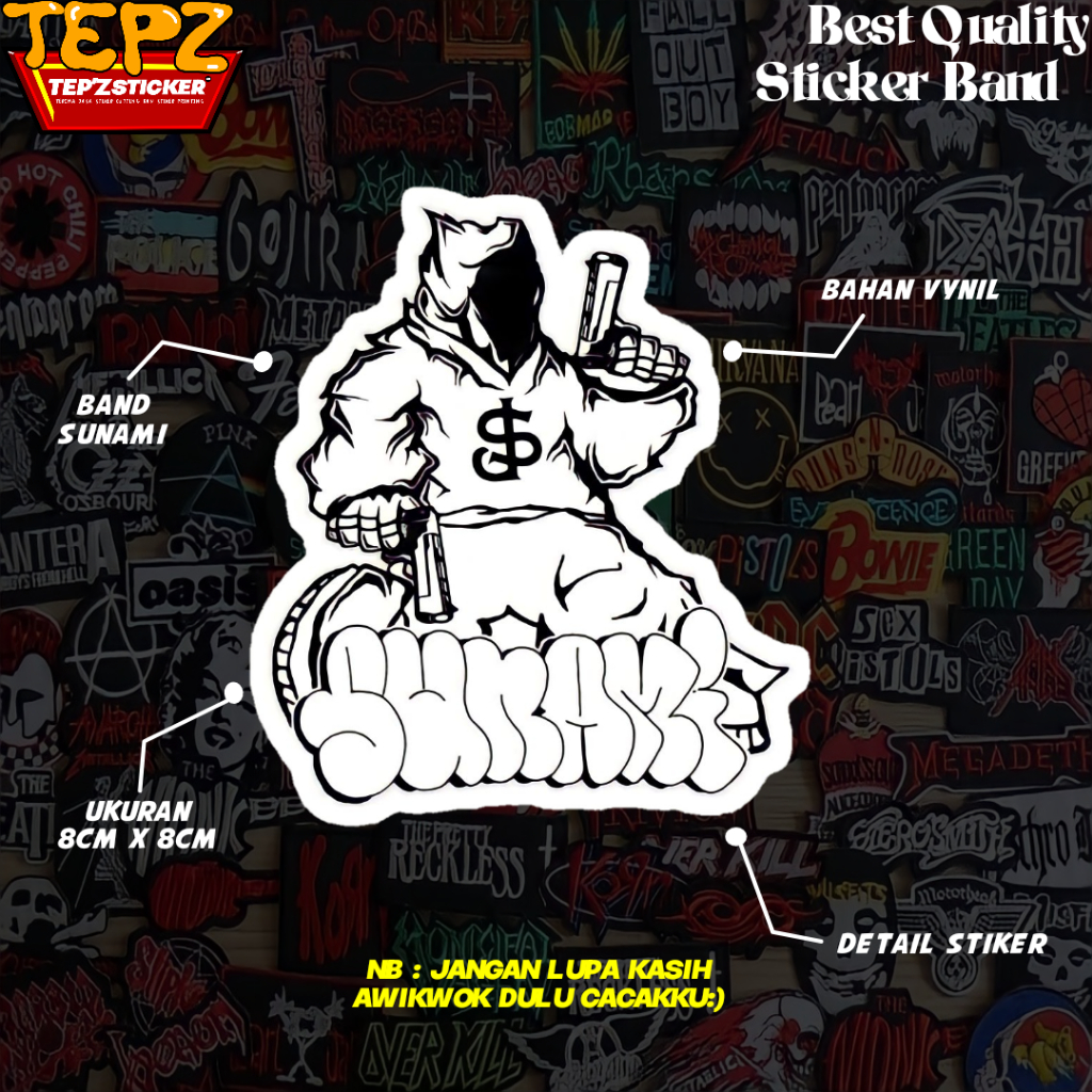Jual STIKER STICKER (BAND SUNAMI) STIKER BAND|STIKER METAL|STIKER ...