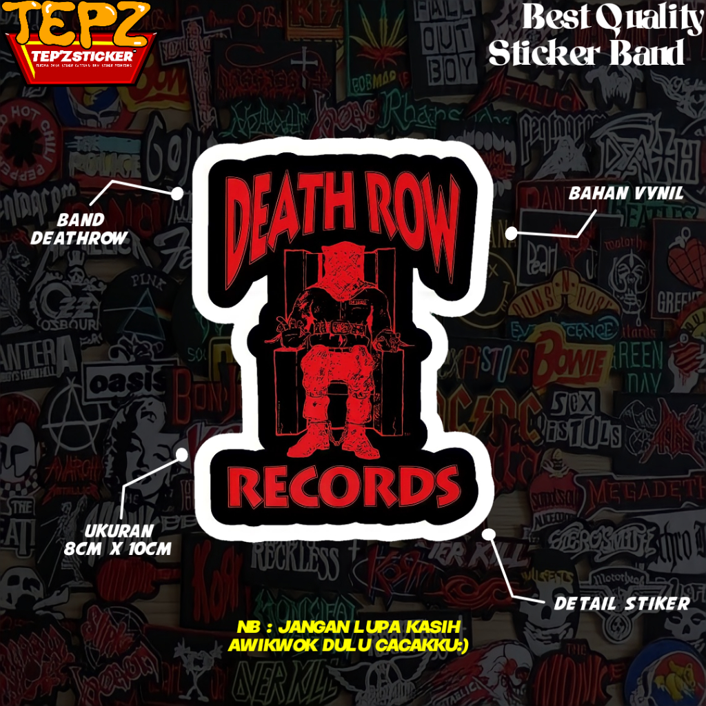 Jual STIKER STICKER (BAND DEATH ROW) STIKER BAND|STIKER METAL|STIKER ...