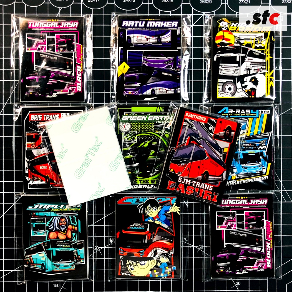 Jual (Dapat 10 Stiker) sticker bus Asli 1 set Stiker Basuri | Kids ...