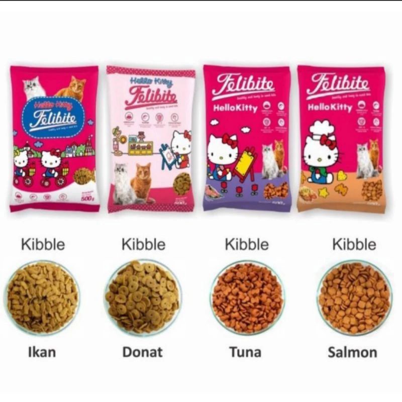 Jual Makanan Kucing Felibite Hello Kitty Dry Food 500gr | Shopee Indonesia