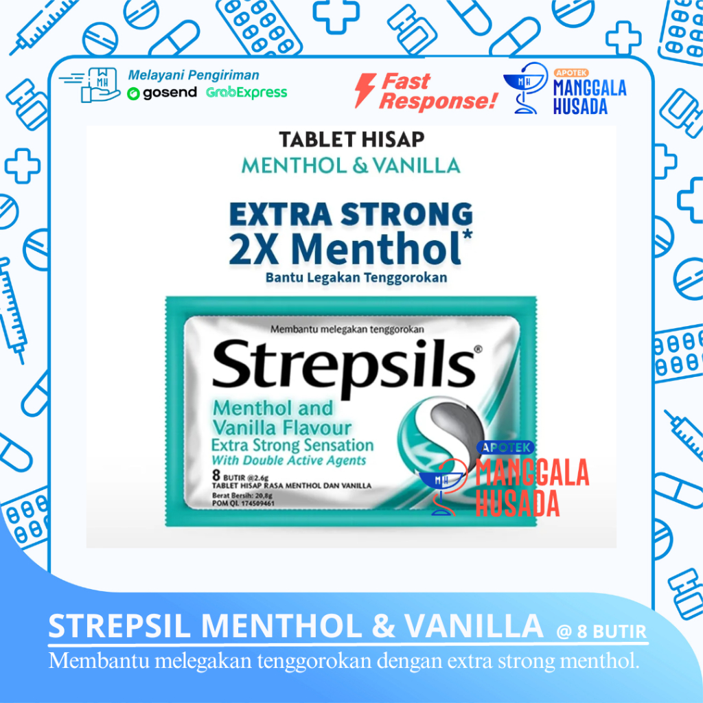 Jual STREPSILS MENTHOL & VANILLA FLAVOUR PER SACHET @ 8 BUTIR | Shopee ...