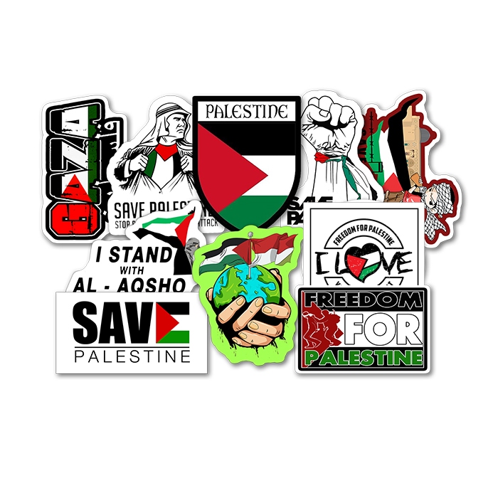 Jual Stiker pack Free Palestine isi 10 pcs Bahan Vinil Tahan Air ...