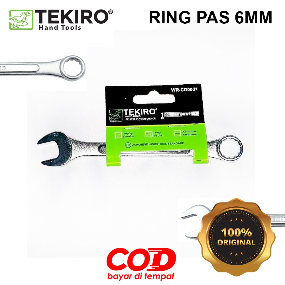 Jual TEKIRO KUNCI RING PAS 6 MM KUNCI RING PAS TOOLS - ALAT PERKAKAS ...