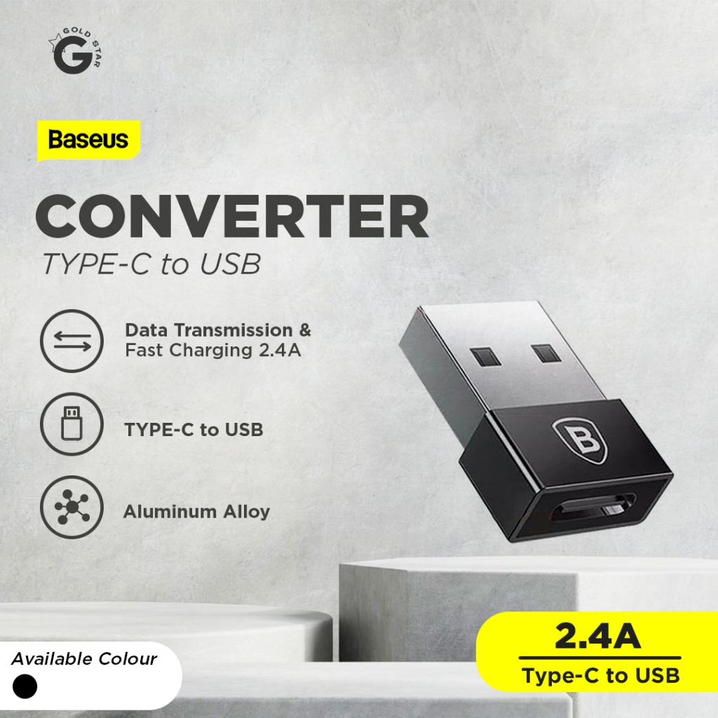 Jual Baseus Android Otg Type C Usb Converter Plug | Shopee Indonesia