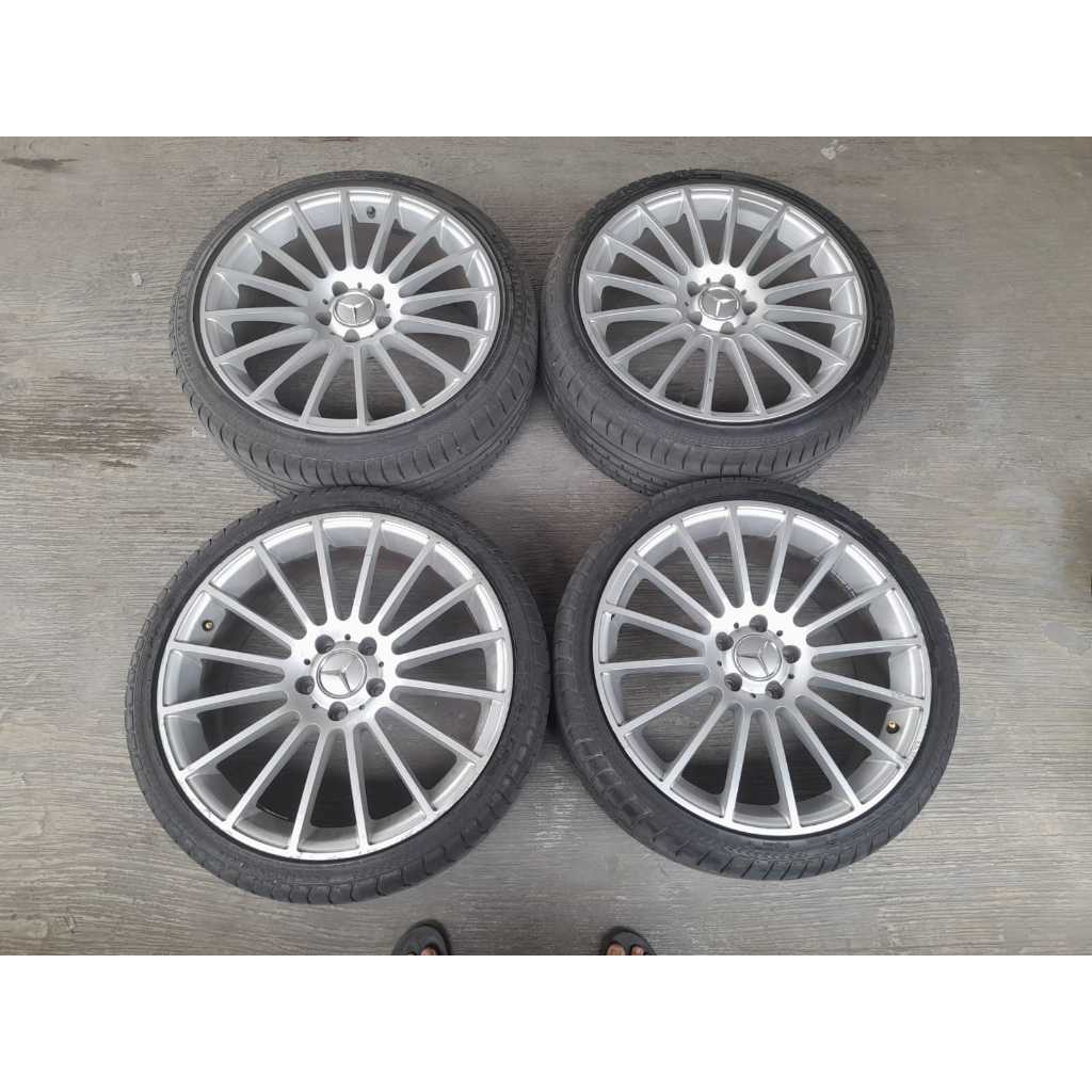 Jual VELG SECOND RESING AMG RING 19 HOLE 5X112 + BAN | Shopee Indonesia