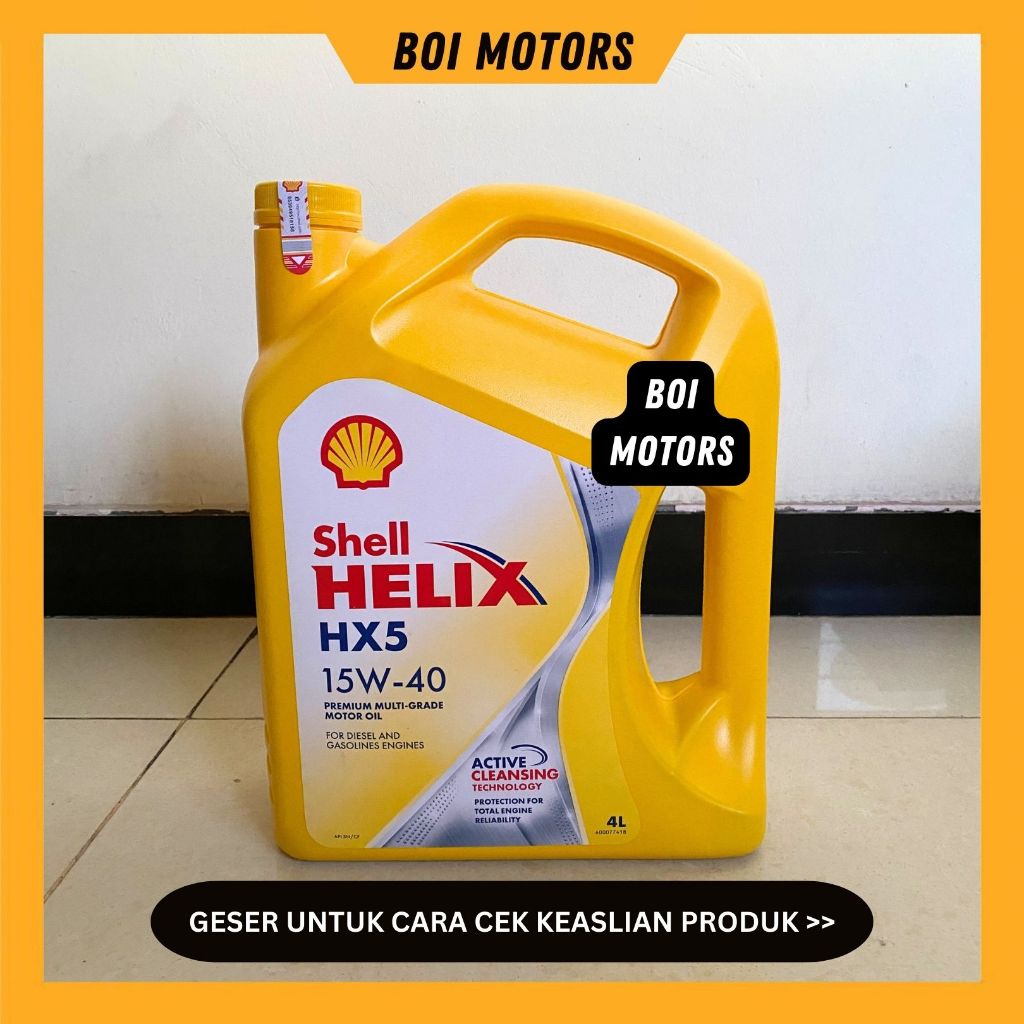 Jual GALON - OLI SHELL HELIX HX5 15W-40 ISI 4LITER 100% ORI | Shopee ...
