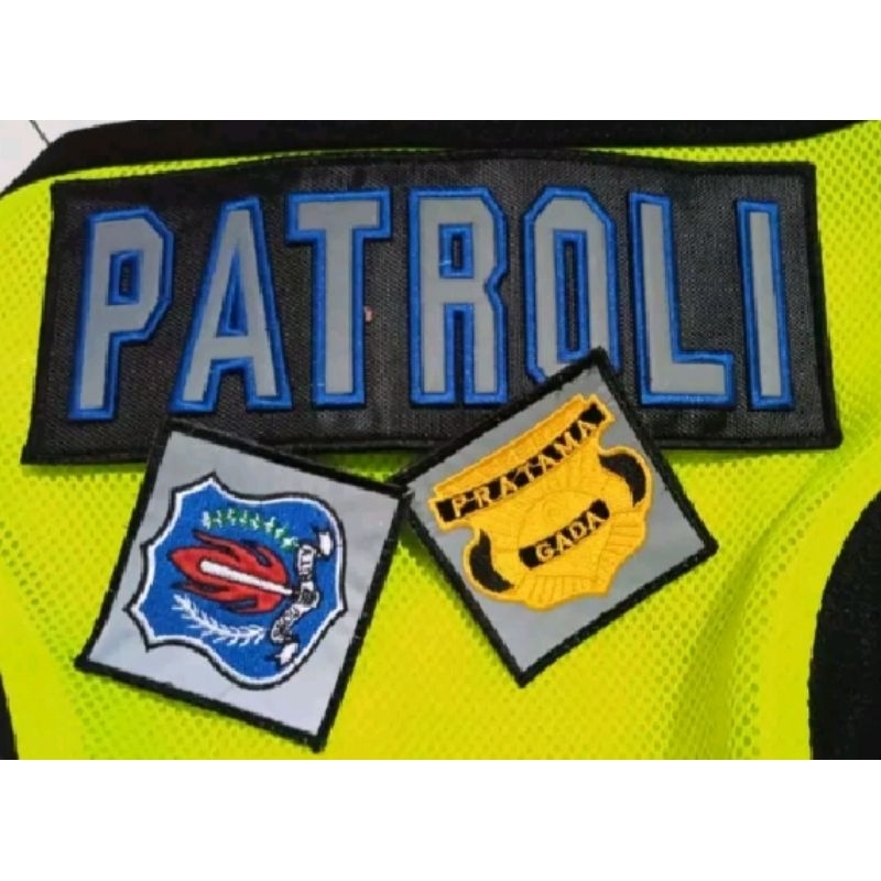 Jual logo bordir patroli, polisi,security | Shopee Indonesia