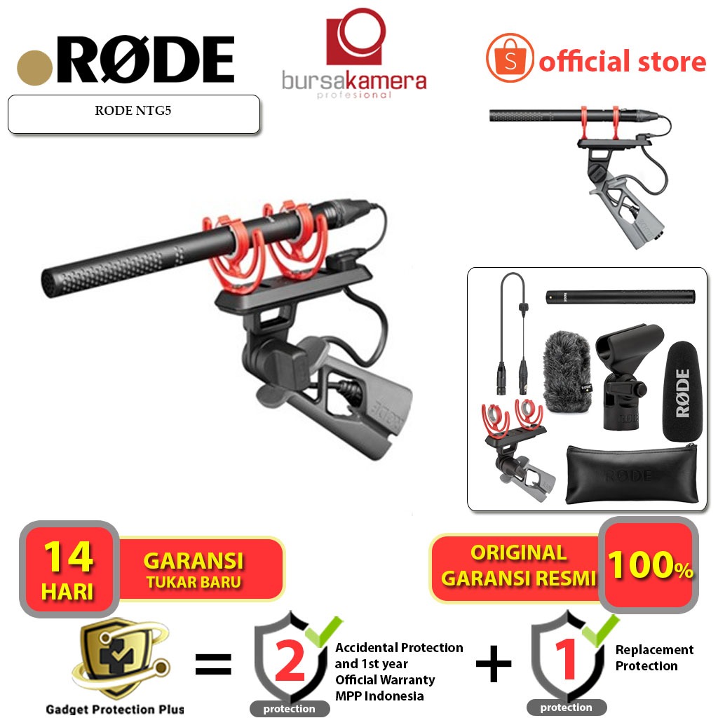 Jual RODE NTG5 / NTG 5 Moisture-Resistant Short Shotgun Microphone ...