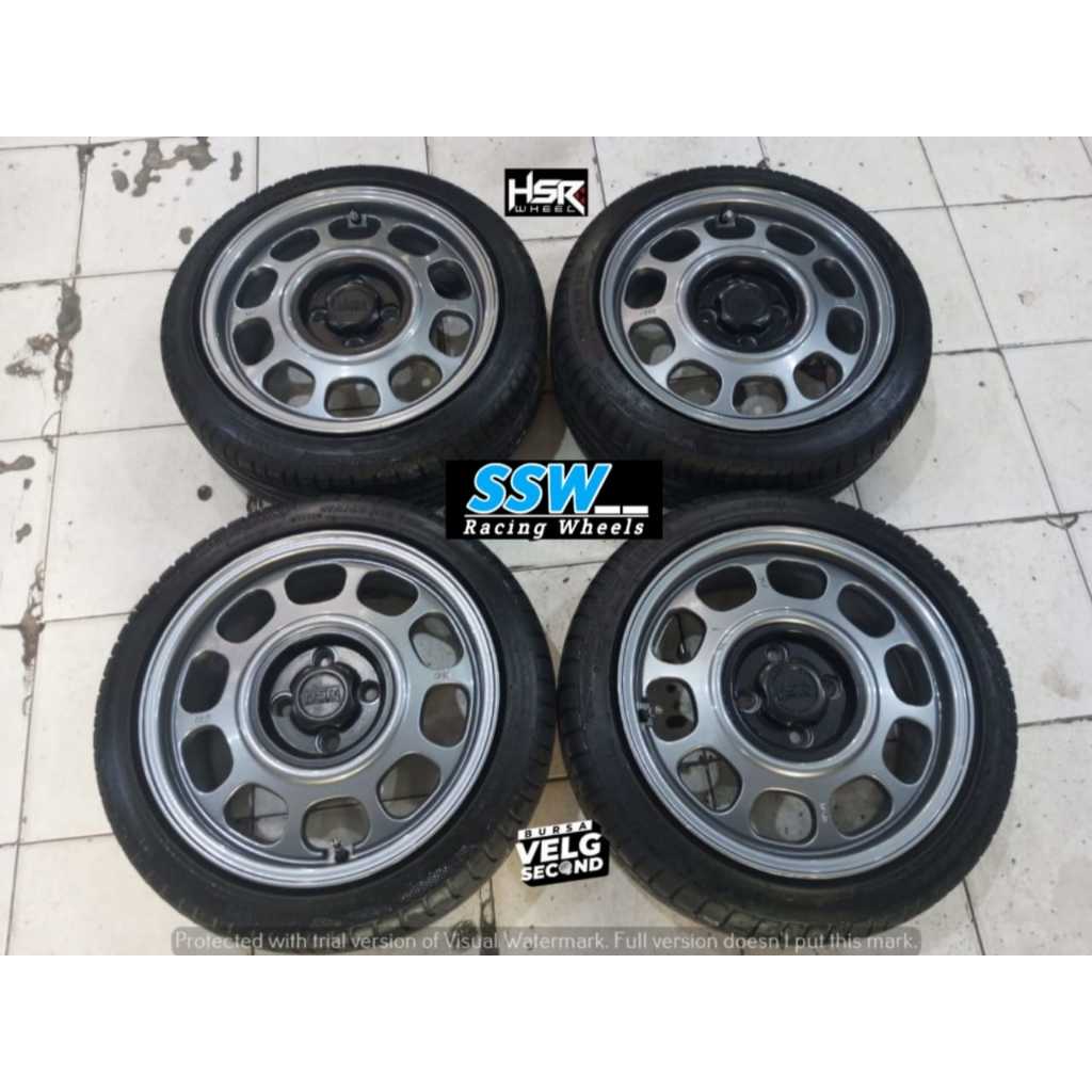 Jual PELEK MOBIL RACING HSR RING 15 PCD 4X100 + BAN COCOK UNTUK KARIMUN, MIRAGE, PICANTO, AGYA ...